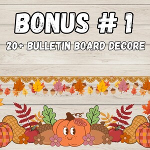 Fall Bulletin Board Kit, Autumn Classroom Decor, School Bulletin Board ...