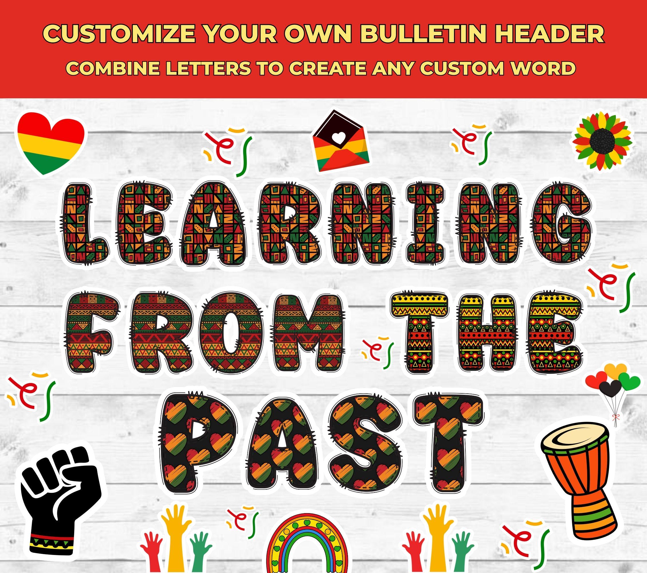 Black History Month Bulletin Board Kit, February Printable Bulletin ...