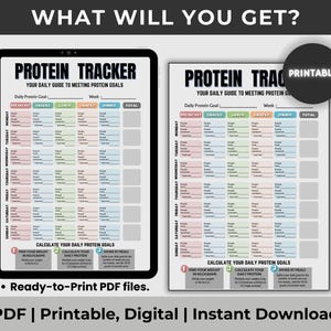 High Protein Food Tracker, Tracker for Low Protein Diet, High Protein ...