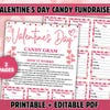 PTA PTO Valentine's Day Candy Gram School Fundraiser Flyer Template ...