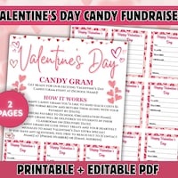 Valentine's Day Flower Gram Template Bundle - Etsy