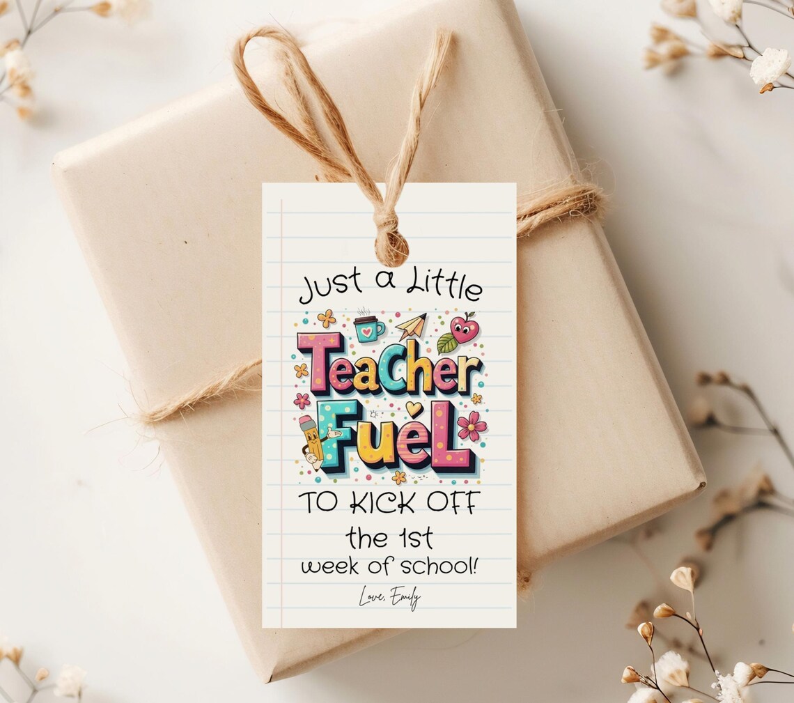Back to School Gift Tag, First Day of School Gift Tag, First Week of ...