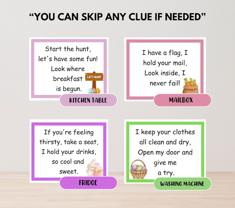 Kids Easter Scavenger Hunt Printable, Indoor Outdoor Easter Game ...