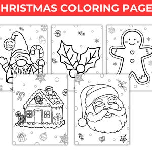 Christmas Coloring Pages Printable, Christmas Kids Activity, Christmas ...