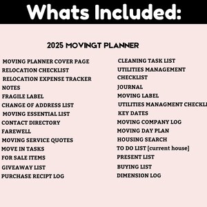 Moving Planner Printable, Moving Checklist, Moving Binder, Moving Gift ...