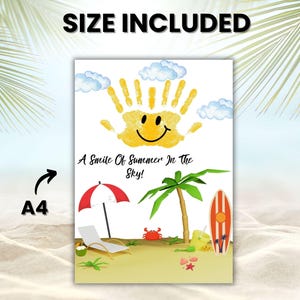 Printable Summer Handprint Craft Bundle, Summer Handprint Art, Summer ...
