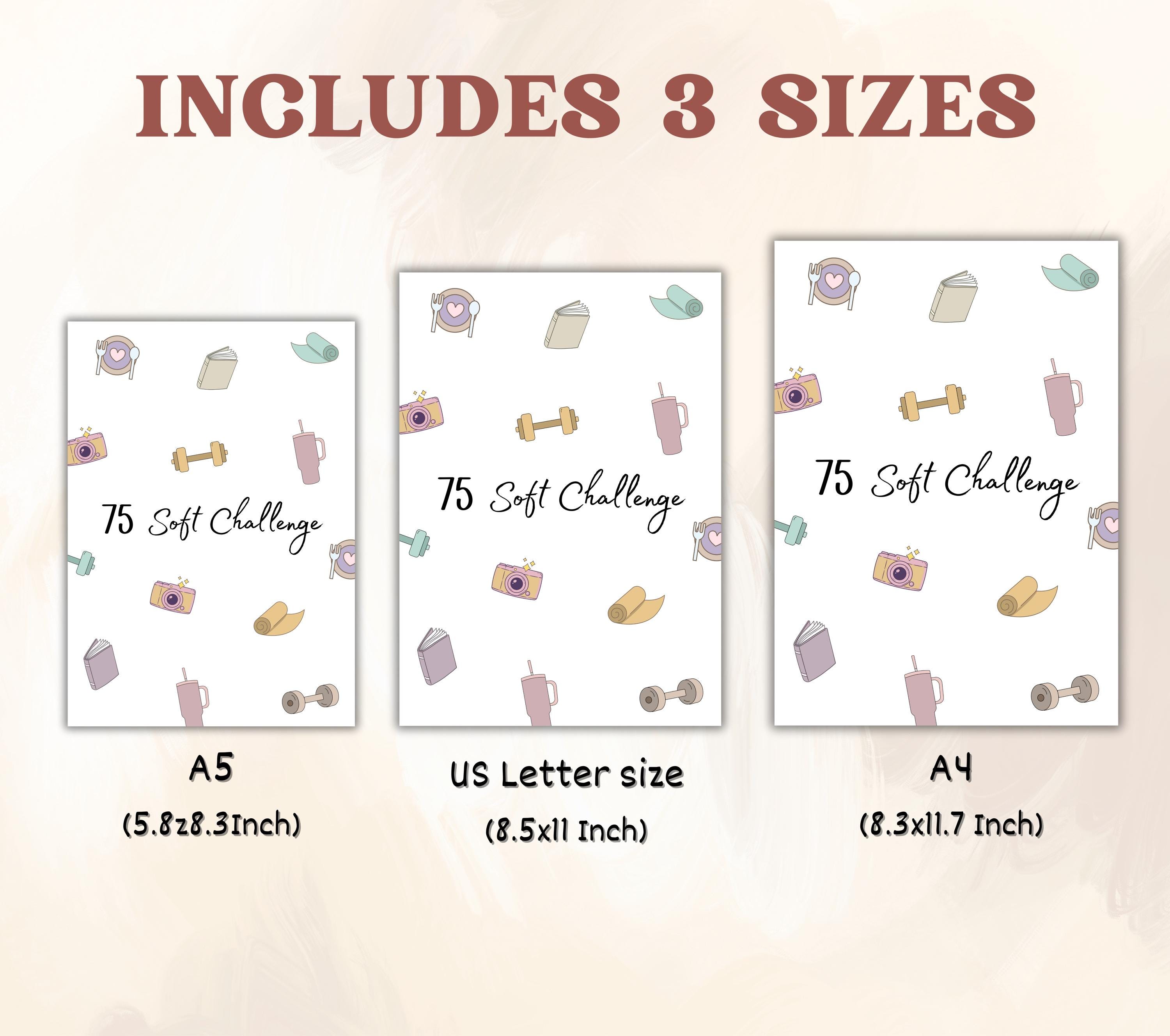 Editable 75 Soft Challenge Tracker, 75 Soft Challenge, Daily 75 Soft ...