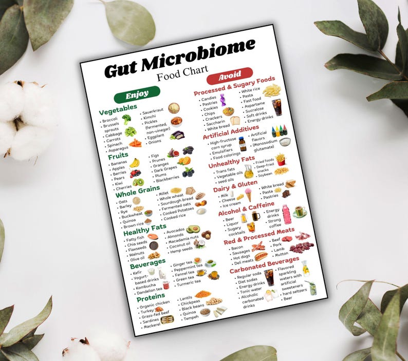 Gut Microbiome Foods List, Healthy Gut Food Guide, Gut Microbiome Diet ...