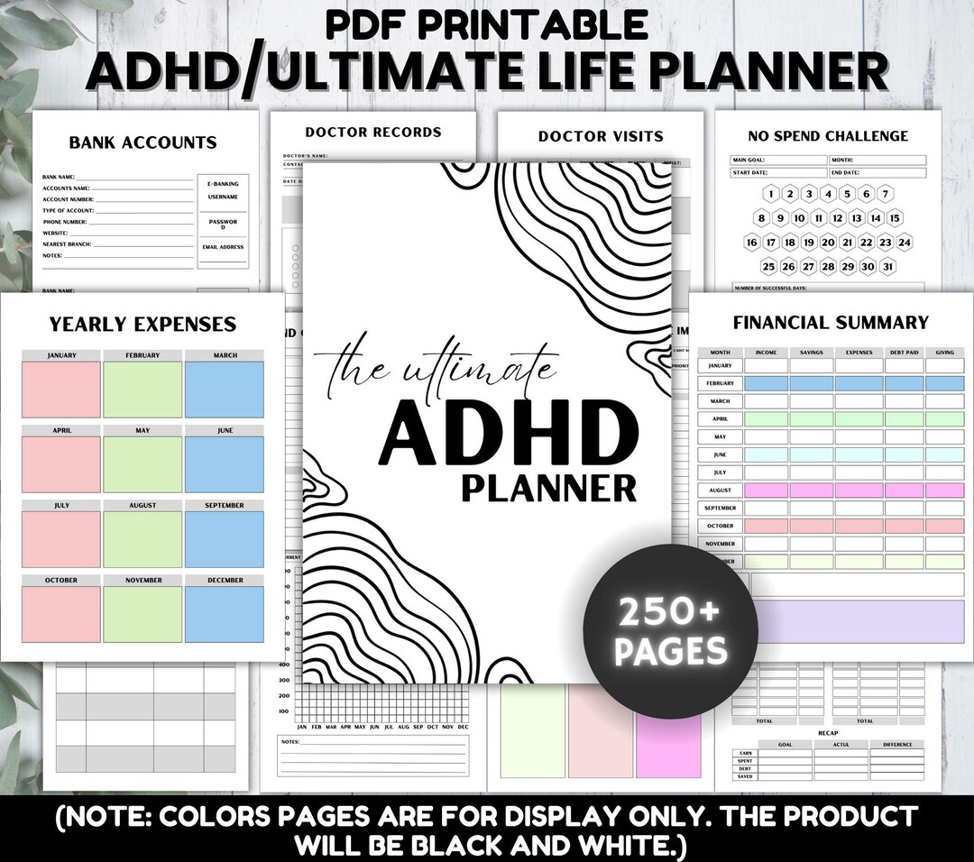Mega ADHD Planner Bundle, Ultimate Life Planner Bundle 2025 ...