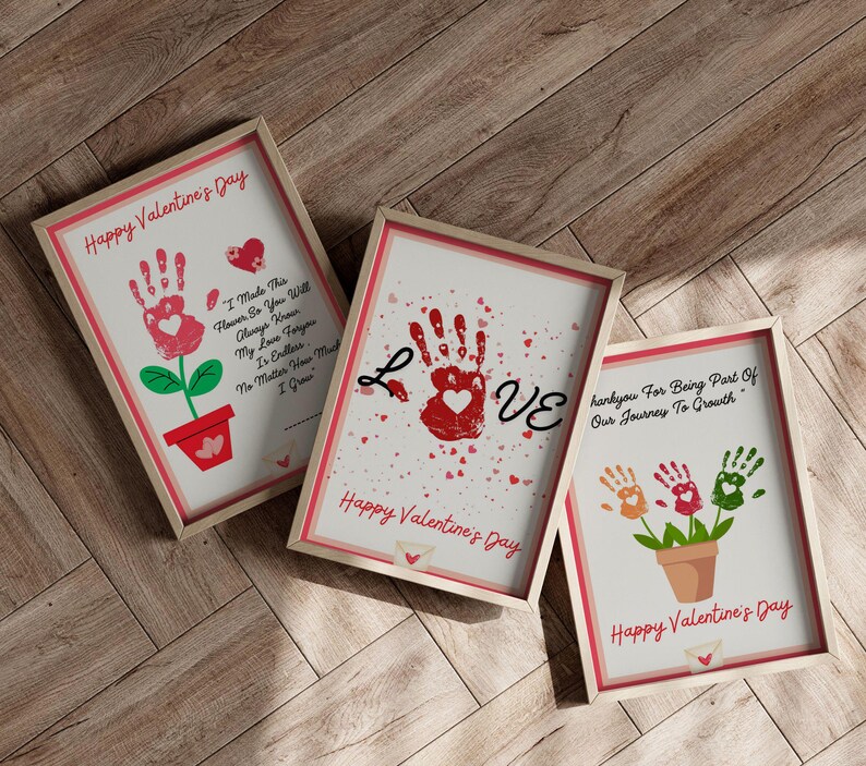 Valentine Handprint Art, Handprint Keepsake, Valentine Preschool Craft ...