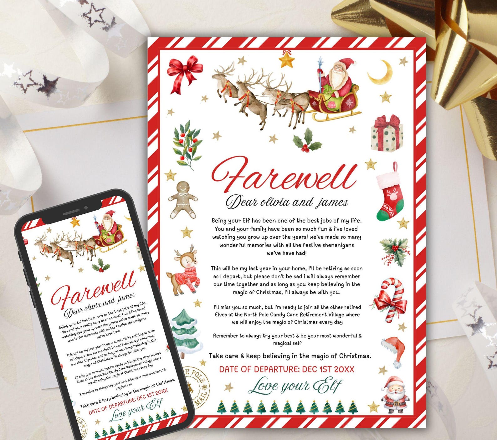 Editable Elf Retirement Letter, Goodbye to Retiring Elf Letter, Elf ...