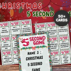 5 Second Christmas Game Printable, Christmas Games, Christmas Activity ...