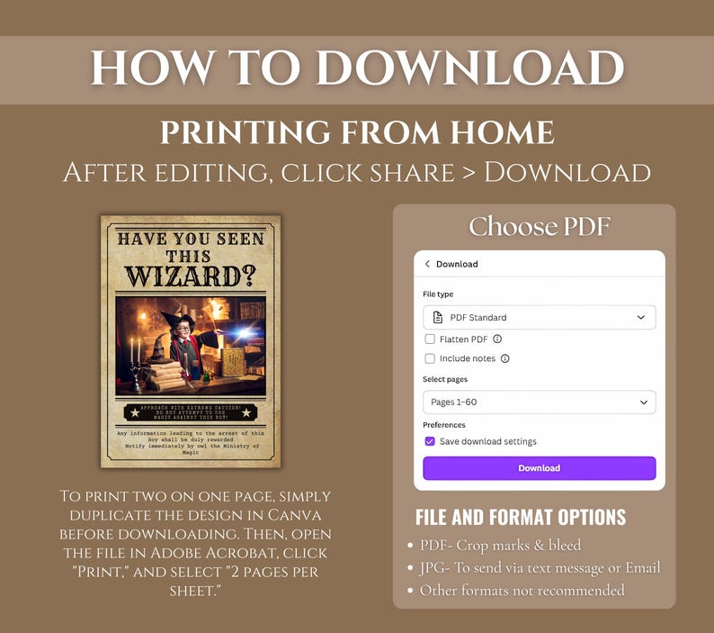 Editable Have You Seen This Wizard Party Poster Template, Wizard Wanted ...