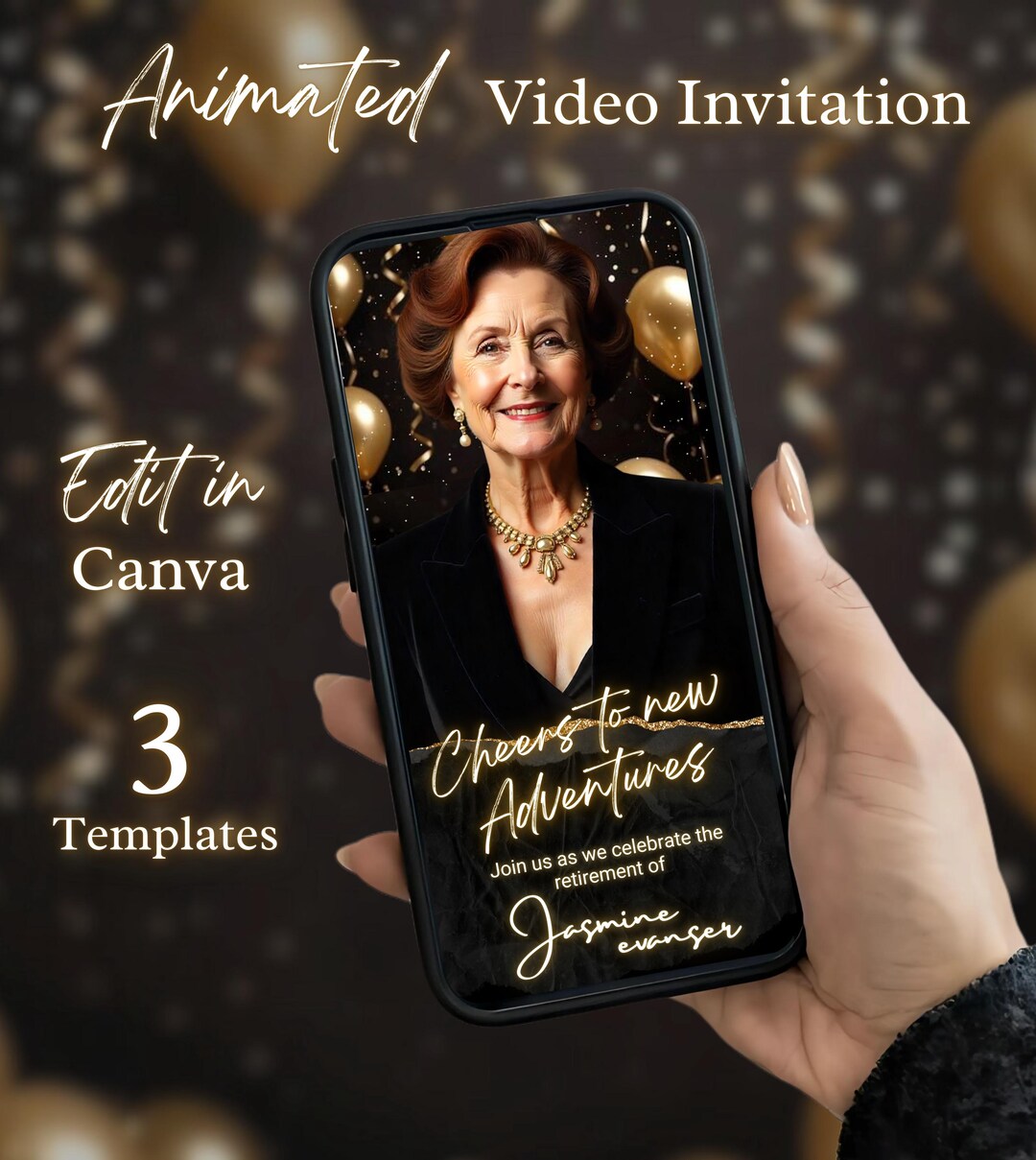 Digital Retirement Party Invitation Template, Editable Retirement ...