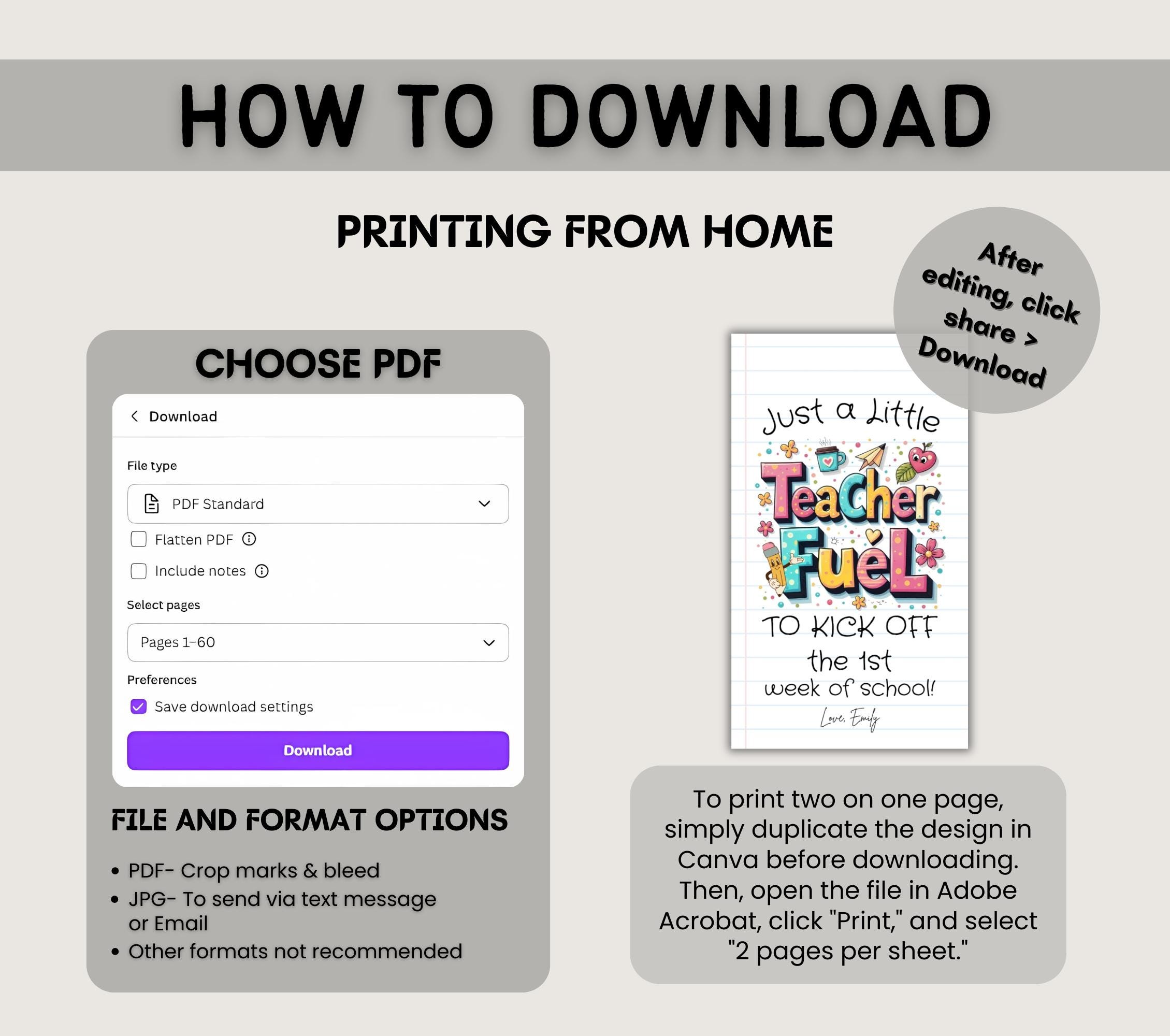 Back to School Gift Tag, First Day of School Gift Tag, First Week of ...