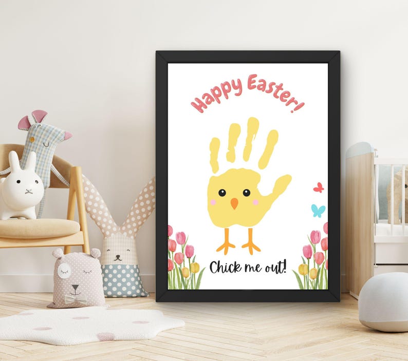 Easter Handprint Footprint Bundle Craft Printable, Easter Handprint Art ...
