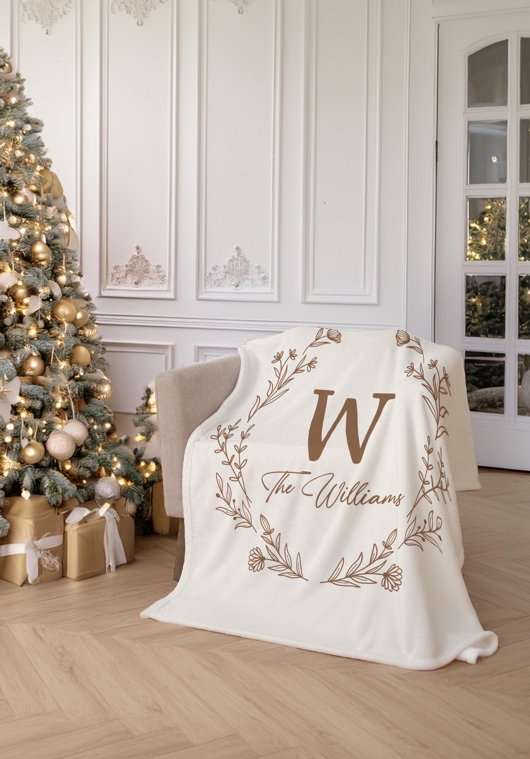 Custom Family Name Blanket, Last Name Initials Blanket, Wedding ...