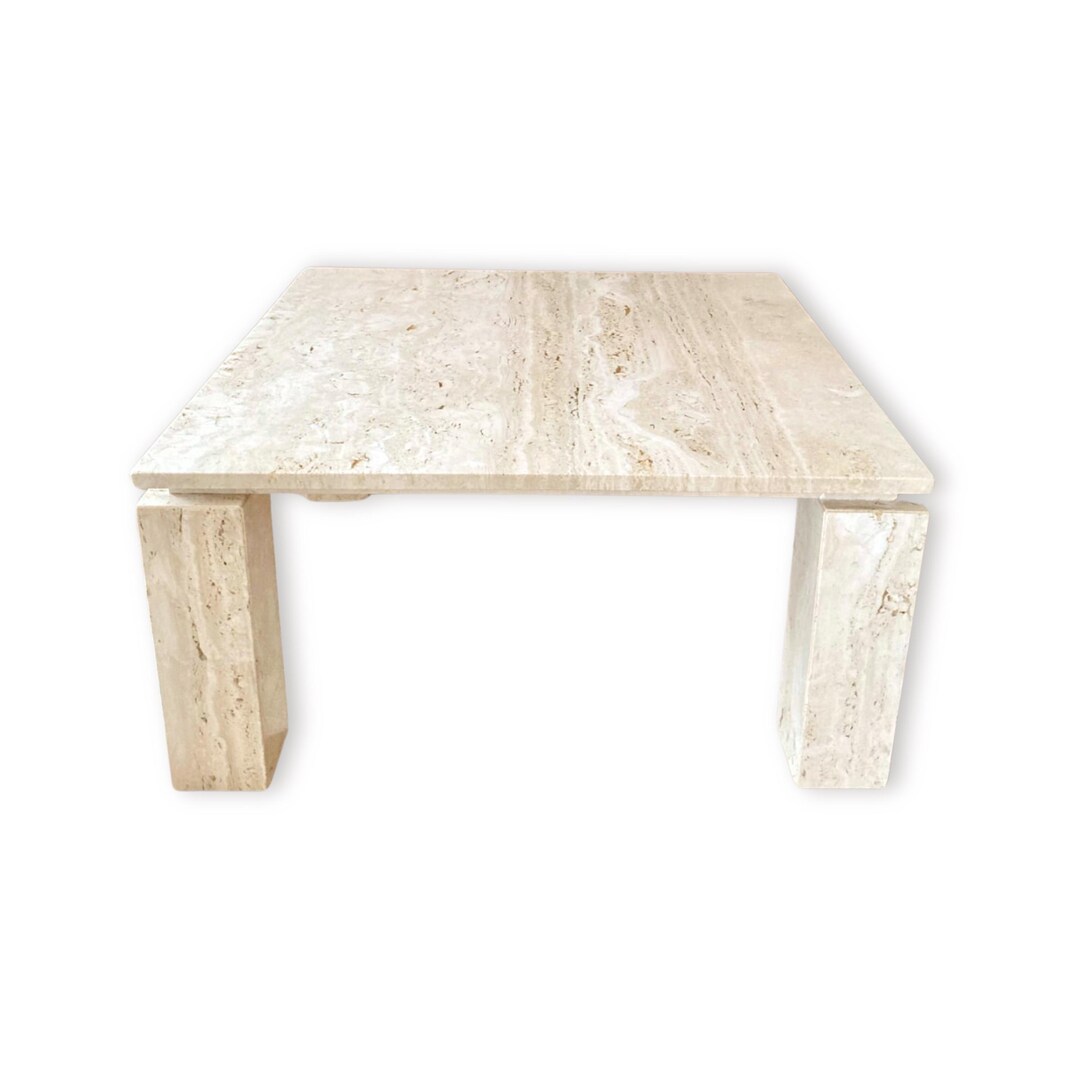 Natural Stone Coffee Table, Travertine Low Table, Japandi Home Decor ...