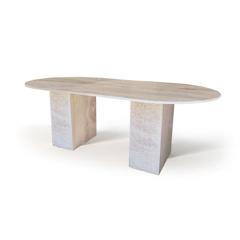Travertine Dining Table - Etsy