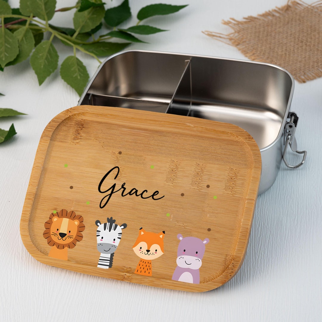 Kids Lunch Box With His Name, Back to School Gift, Wooden Children's ...