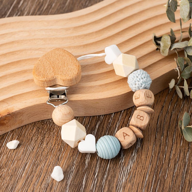 Personalized Wooden Pacifier Clipcustom Baby Pacifier Clip,newborn ...