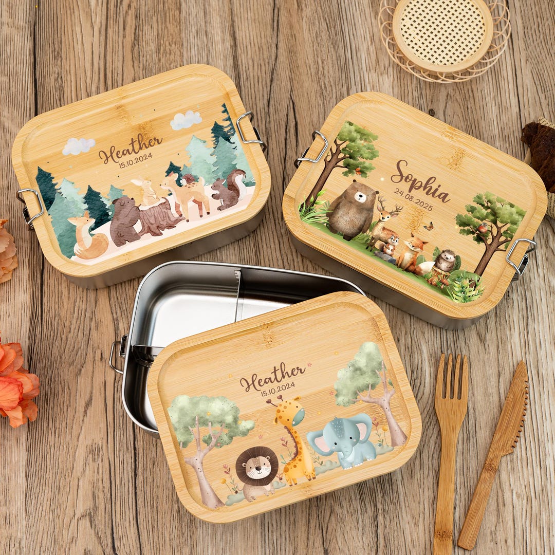 Personalized Stainless Steel Lunch Box With Name, Back to School Gift ...