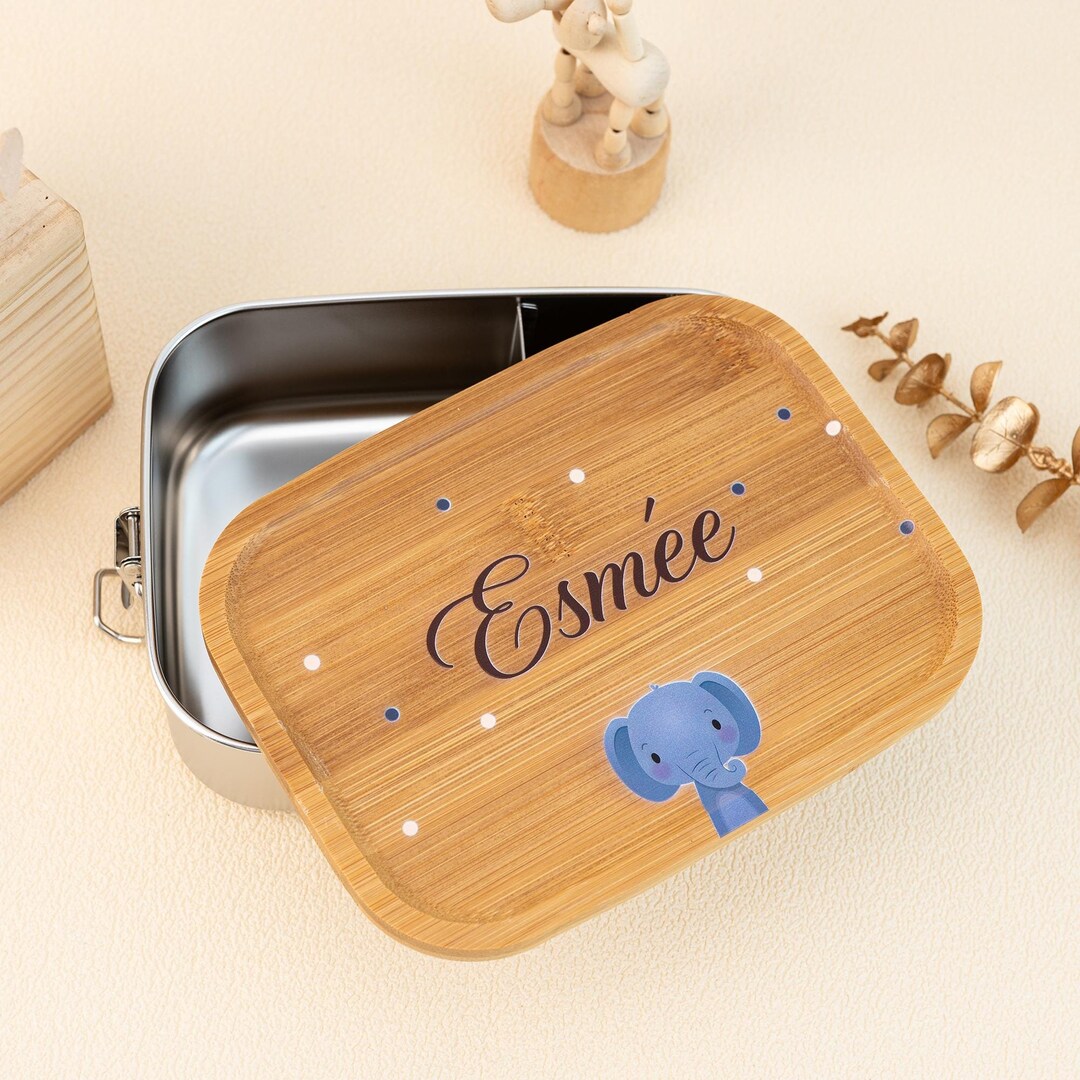 Lunch Box Personalized，blue Baby Elephant Lunch Box ，custom Children ...