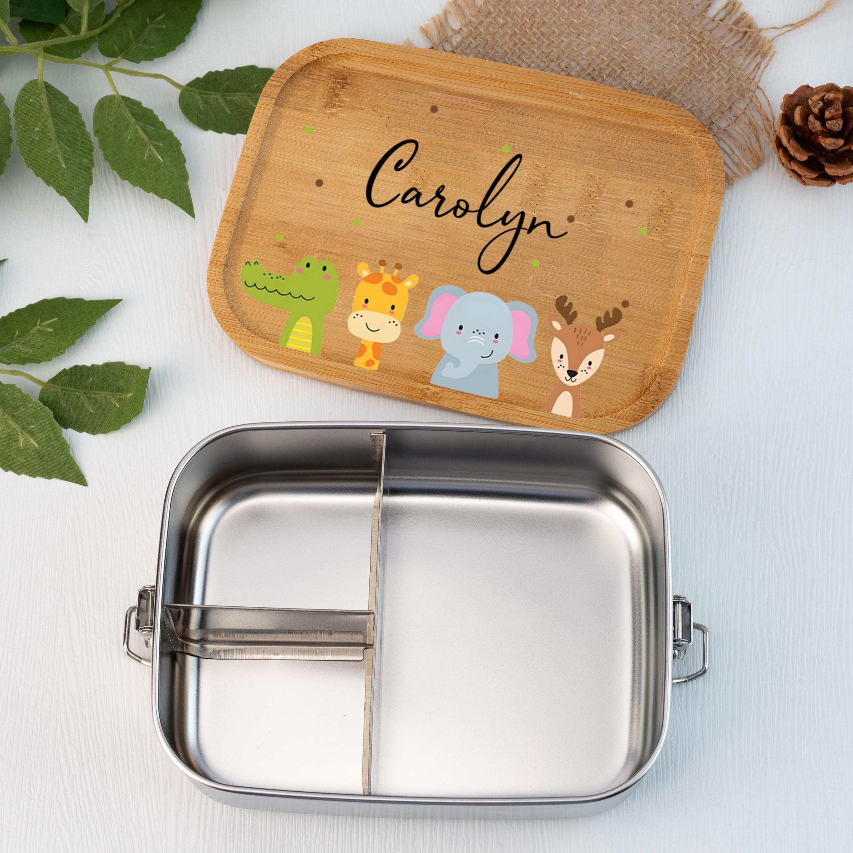 Kids Lunch Box With His Name, Back to School Gift, Wooden Children's ...