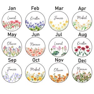 Birth Month Flower Baby Hairbrush,personalised Name Baby Brush,new Baby ...