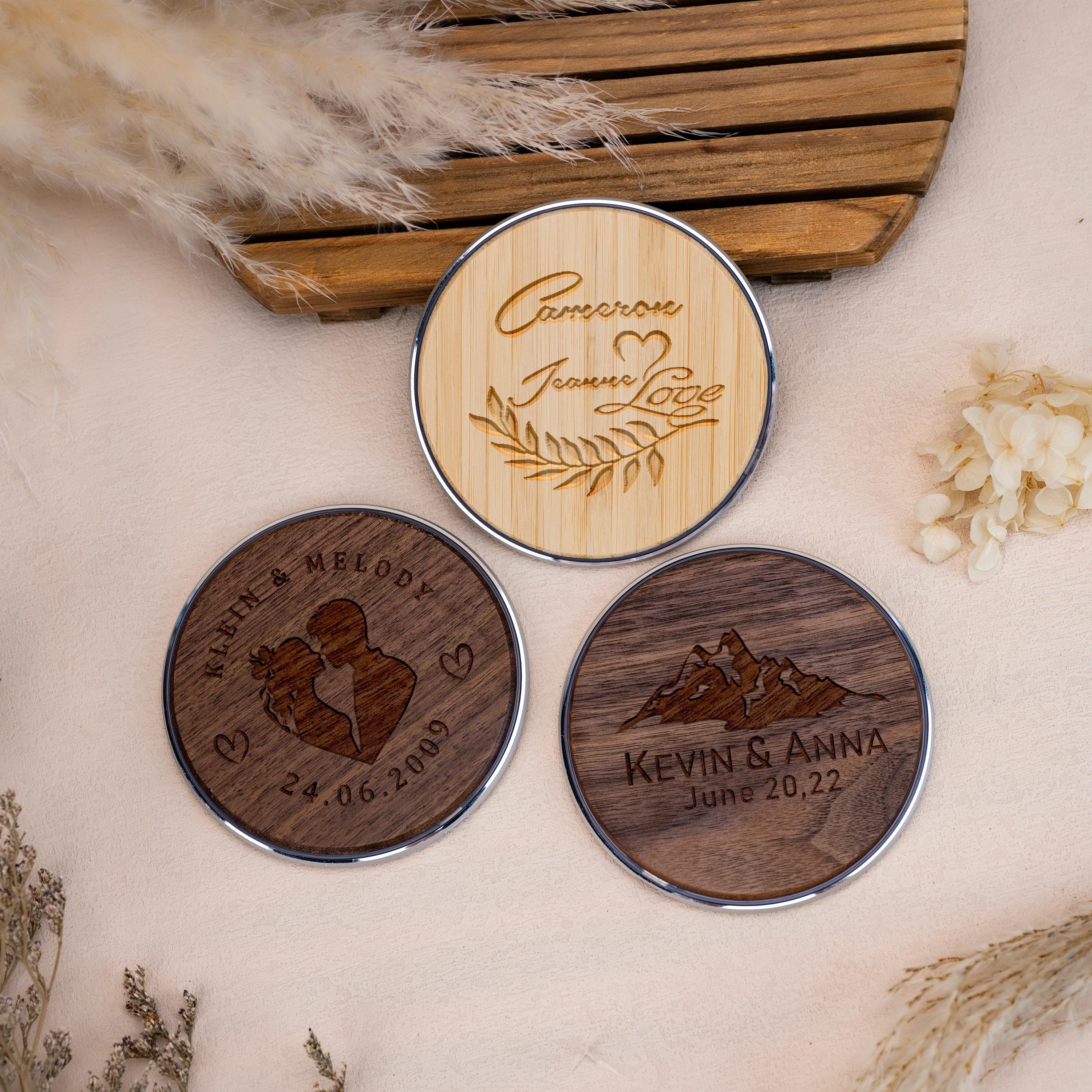 Wooden Wireless Charger,personalized Engraving,inductive Charging ...