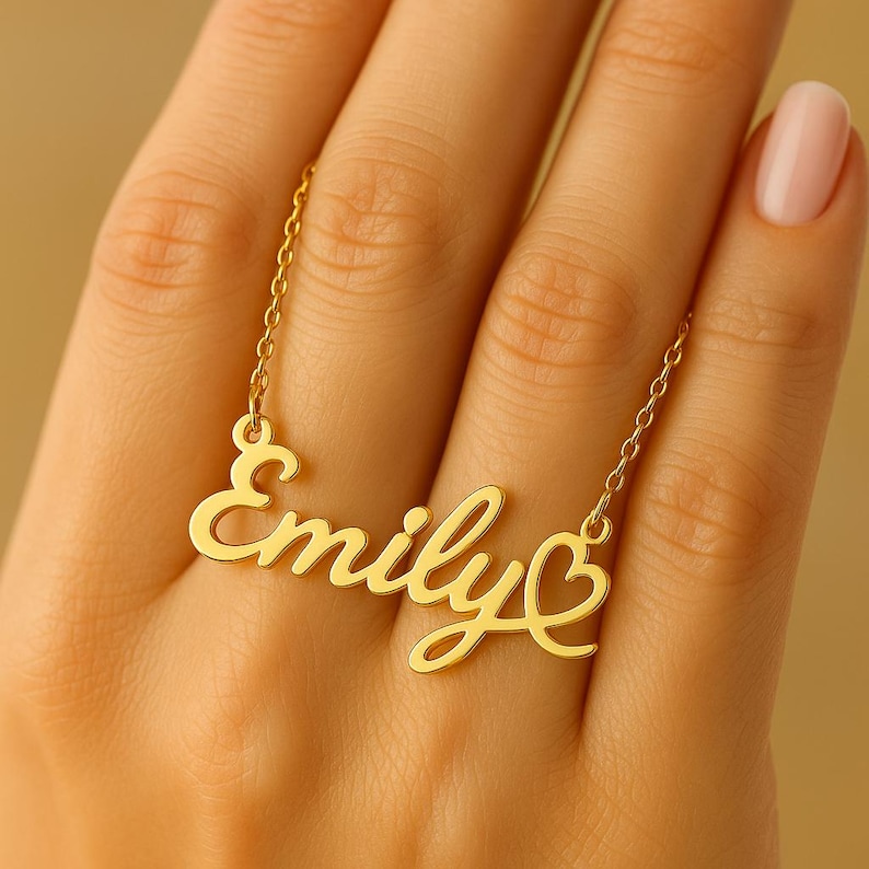 Personalized Name Necklace,custom 18K Gold Name Necklace,minimalist ...
