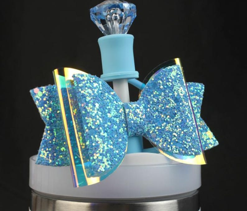 Christmas Stanley Blue Set | Stanley Shiny Bow Straw Topper | Stanley ...