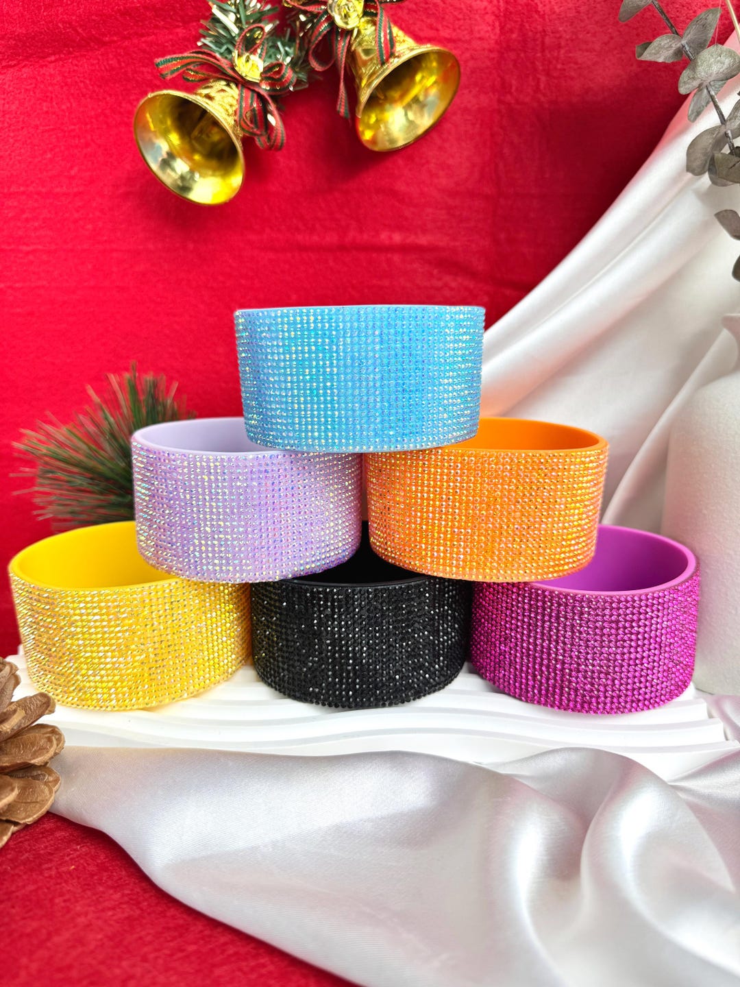 Glitter Diamond Stanley Silicone Boot | Bling Diamond Tumbler Boot ...