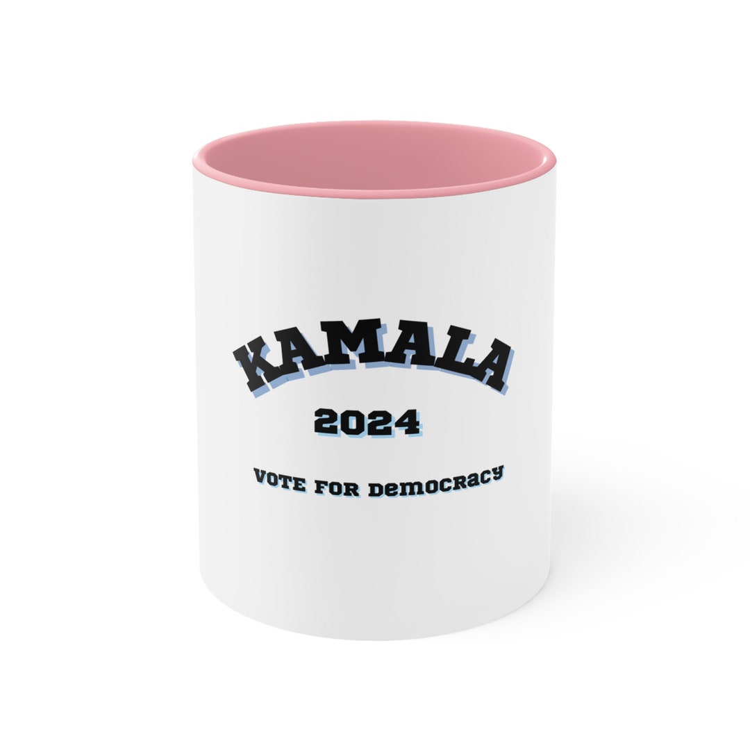 Kamala Harris 2024 Vote for Democracy Accent Mug Political Campaign ...