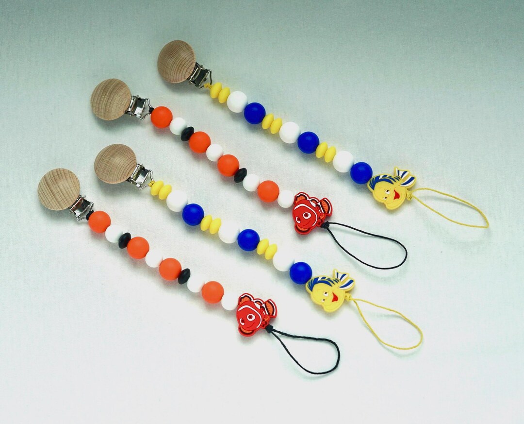 Disne Fish Pacifier Clip/ Nem Flounder Pacifier Clip/ Baby Shower Gift ...