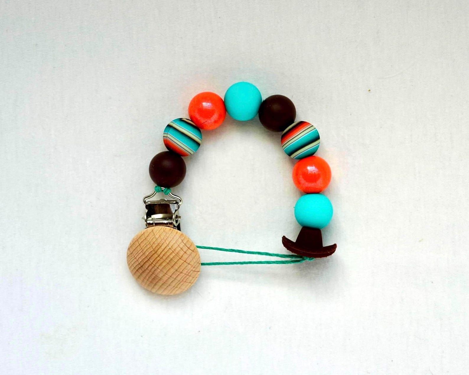 Western Pacifier Clip/ Pacifier Clip/ Newborn Pacifier Clip/ Baby ...