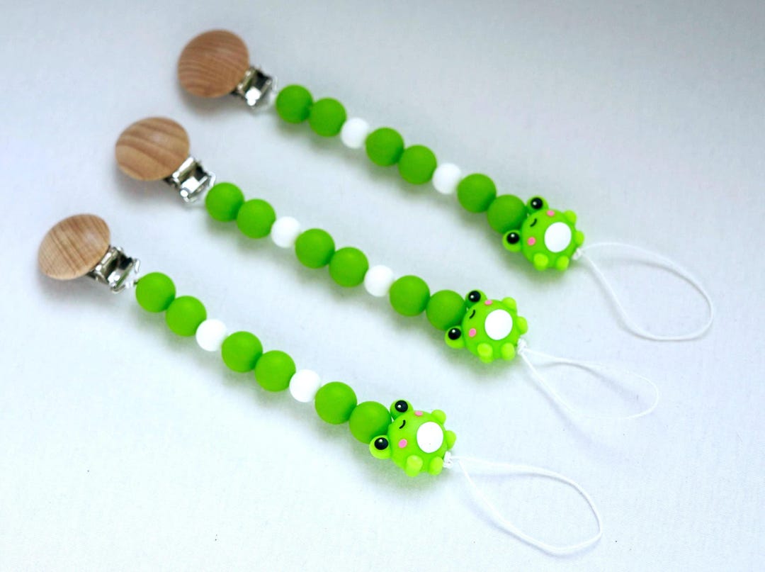 Frog Pacifier Clip/ Froggie Pacifier Clip/ Newborn Pacifier Clip/ Baby ...