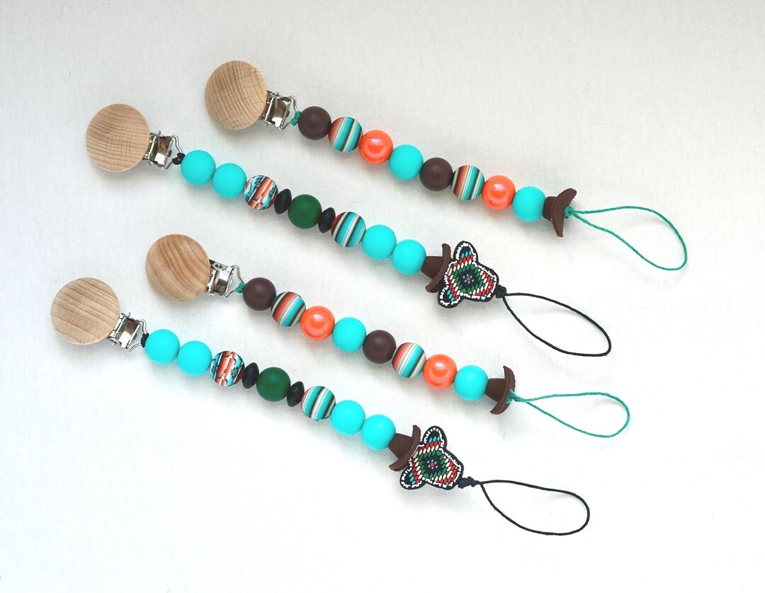Western Pacifier Clip/ Pacifier Clip/ Newborn Pacifier Clip/ Baby ...