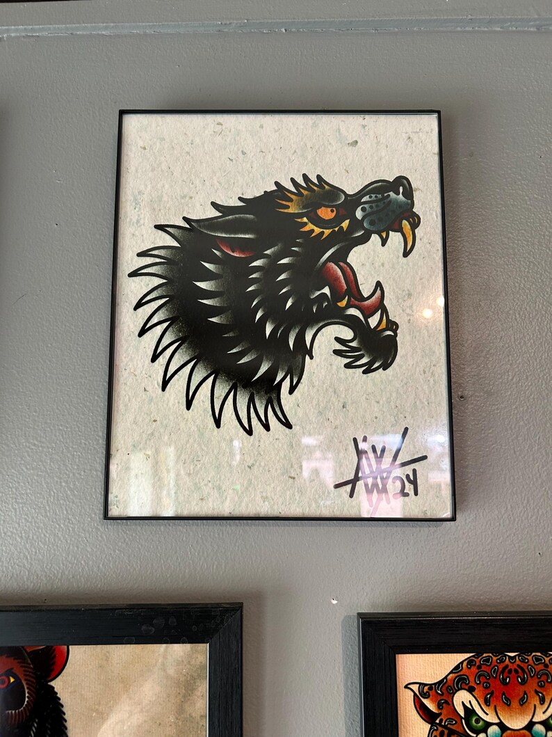 Traditional Wolf Head - Etsy
