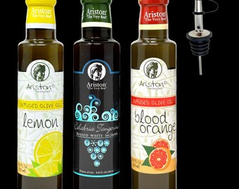 Olive Oil and Balsamic Vinegar Sampler Gift Box - Holiday Gourmet Gift ...
