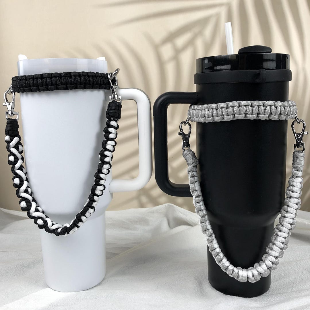Handmade Woven Stanley Cup Strap | Zebra Pattern Handmade Tumbler Cup ...