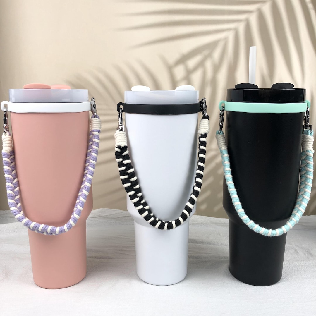 Handmade Woven Stanley Cup Strap | Braided Handmade Tumbler Cup Strap ...