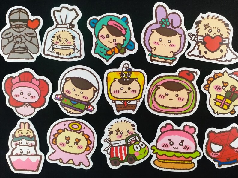 60 Pcs Chiikawa Cute Character Stickers Set Usagi Hachi Chii Kawai ...