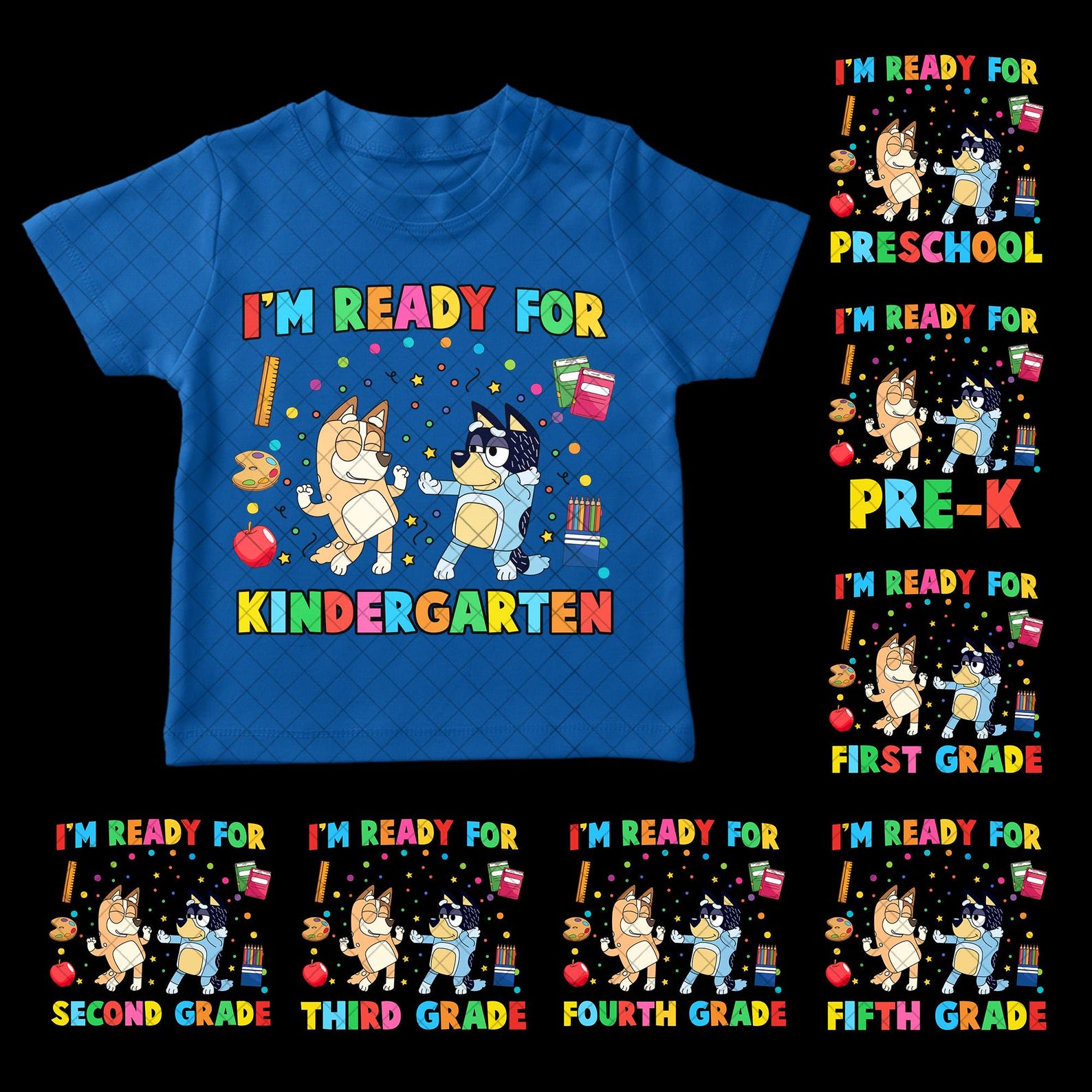 Bluey Back to School PNG Bundle, Teacher Png, First Day of School, Team ...