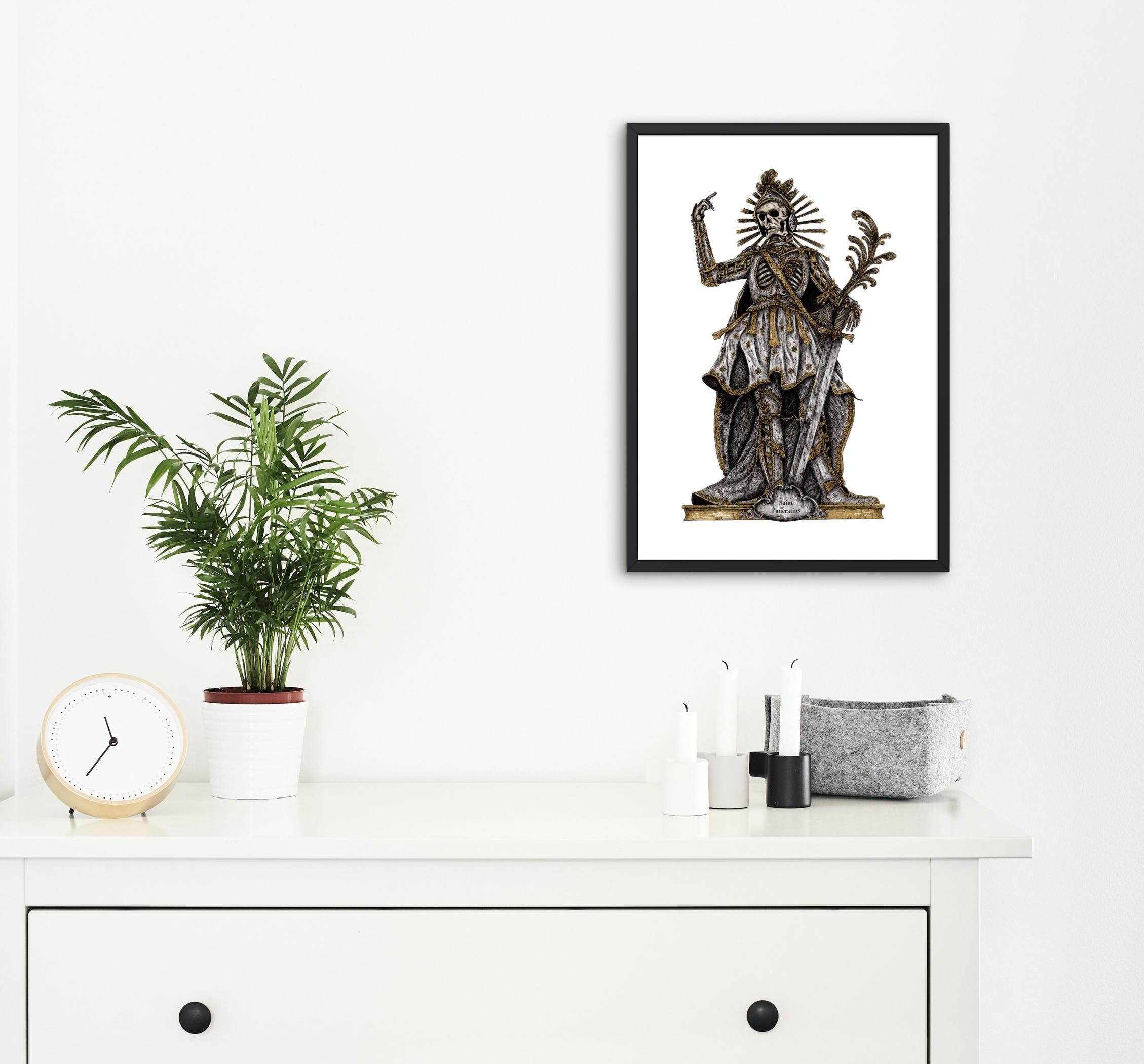 Saint Pancratius, the Armored Skeleton Holy Relic Giclee Fine Art Print ...
