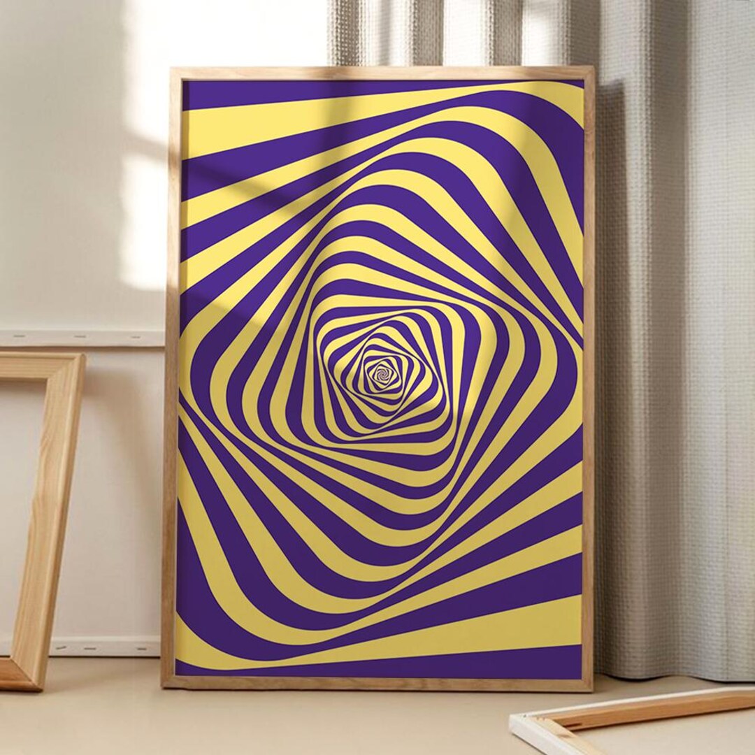 Spin Swirl Art Canvas Poster, Trendy Wall Art, Swirl Aesthetic Decor ...
