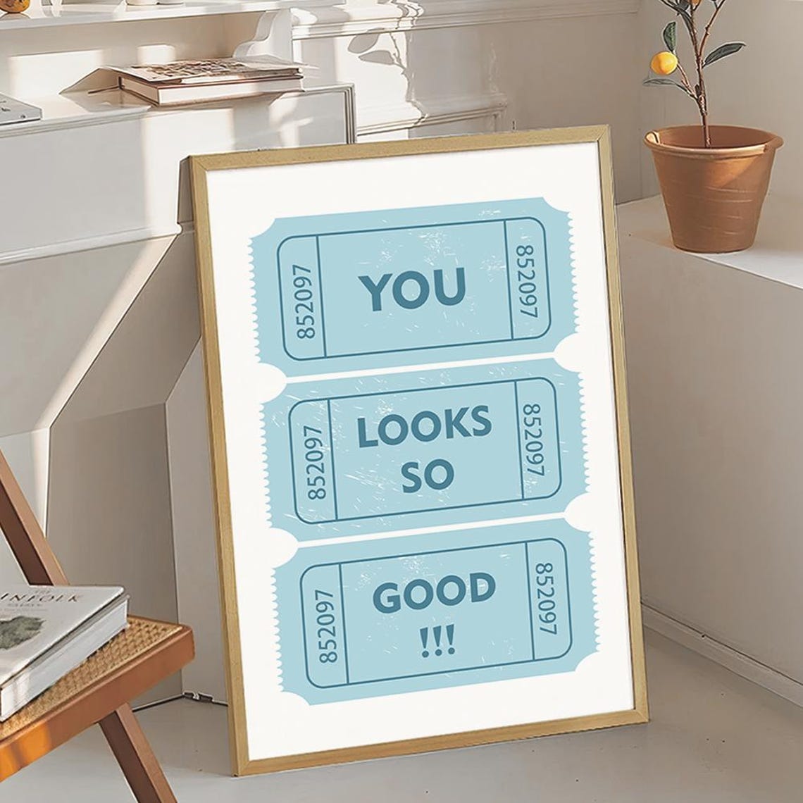 Custom Ticket Art Canvas Poster, Personalized Trendy Ticket Wall Art ...