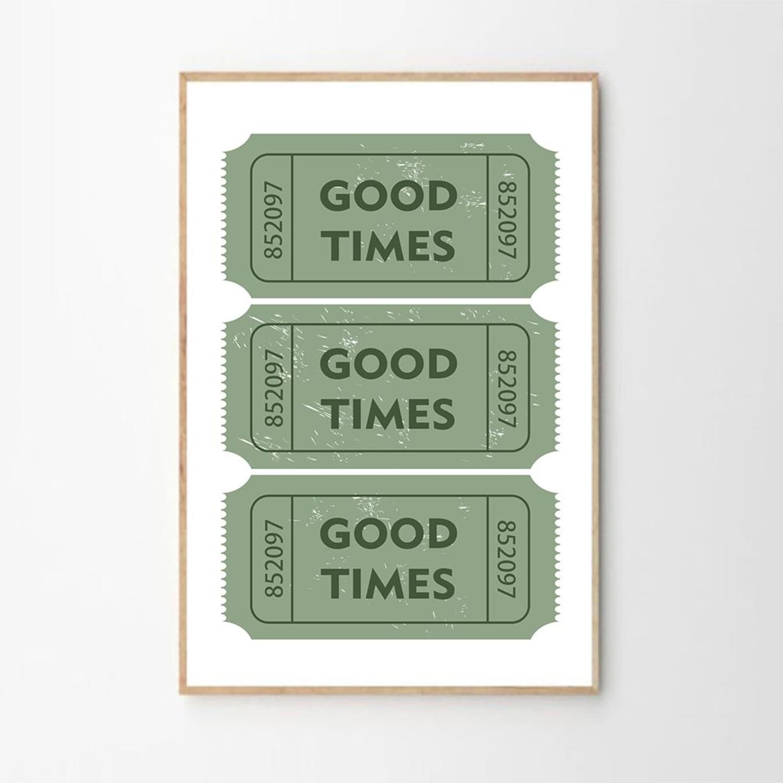 Custom Ticket Art Canvas Poster, Personalized Trendy Ticket Wall Art ...