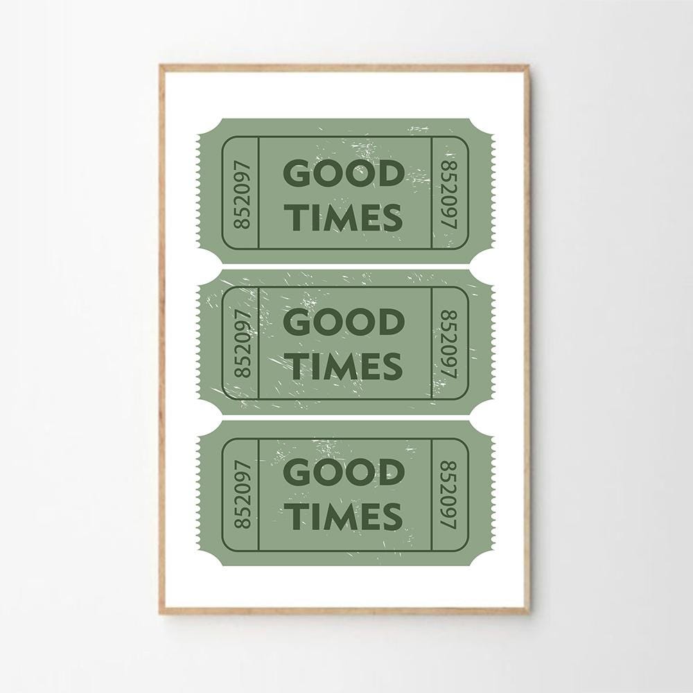 Custom Ticket Art Poster, Personalized Trendy Ticket Wall Art ...