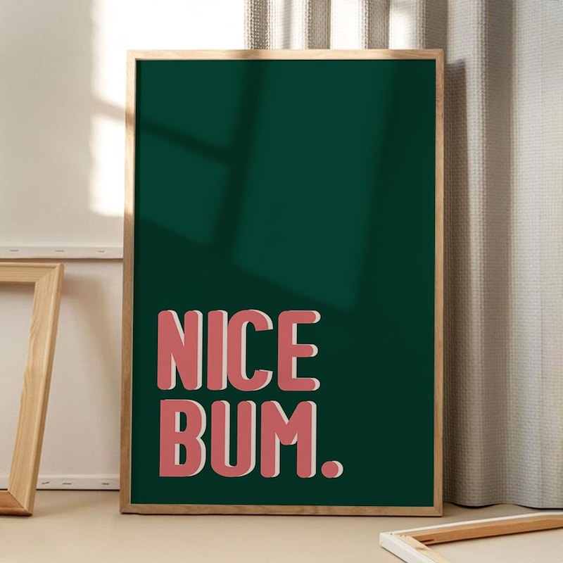 Bathroom Art Bums Framed - Etsy